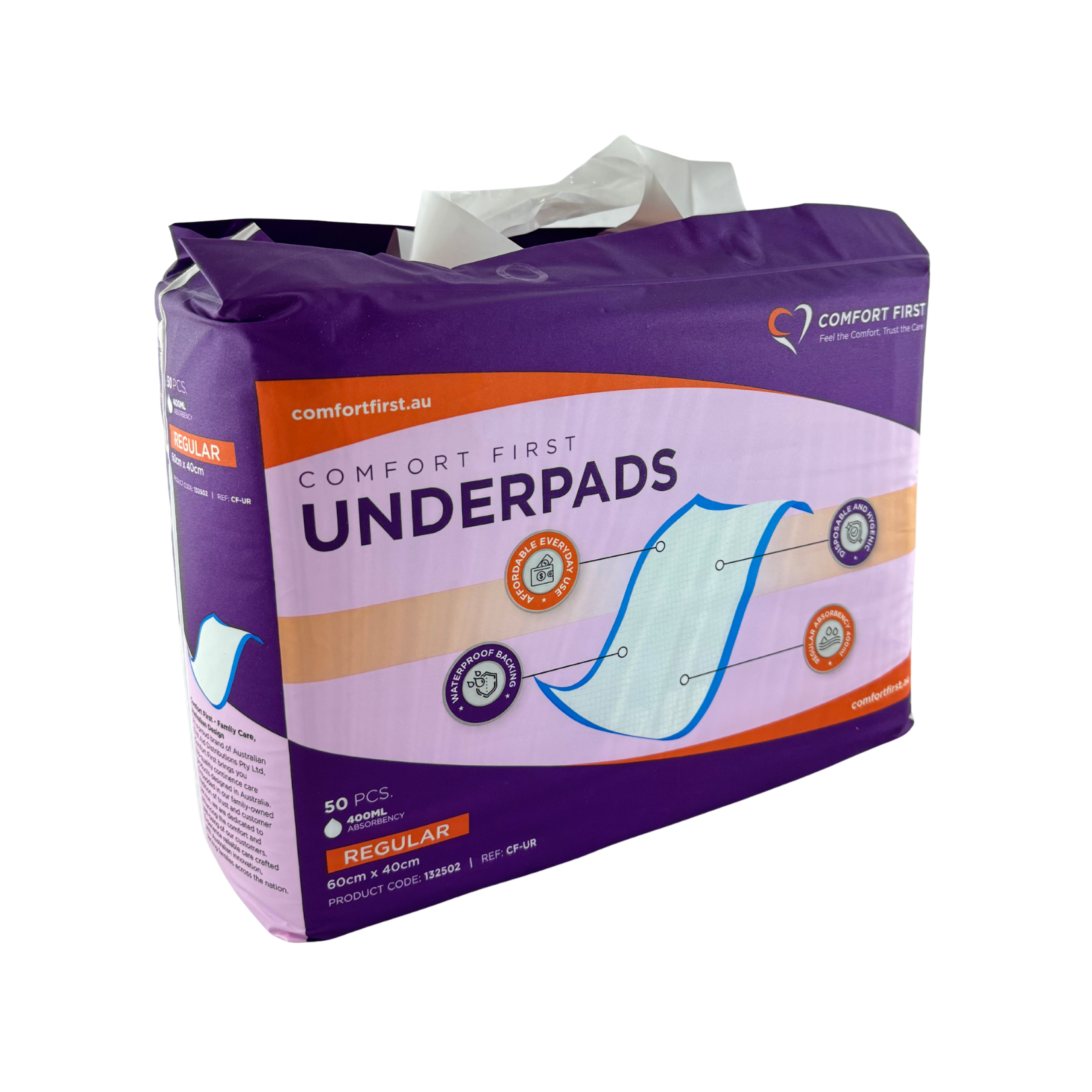 Comfort First Underpads - Regular (50) - packet | First Aid Distributions