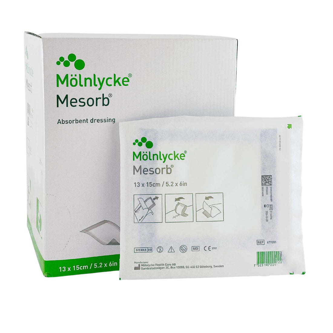 Mesorb Wound Dressing 13cm x 15cm Box (50) | First Aid Distributions