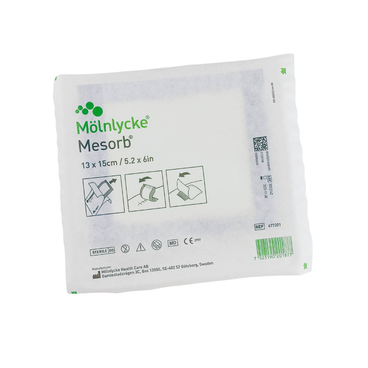 Mesorb Wound Dressing 13cm x 15cm Box (50) | First Aid Distributions